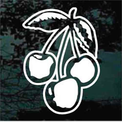 Stemmed Cherries Decals Custom Window Stickers - Decal Junky