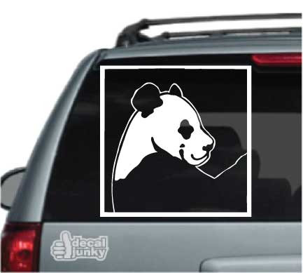 Panda Bear Square Car Window Decals & Stickers | Decal Junky