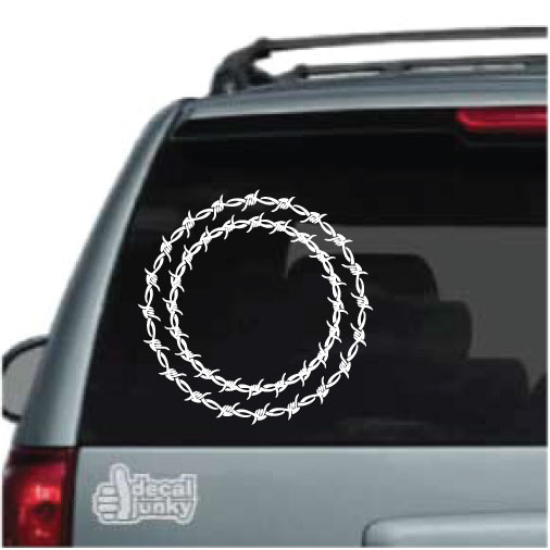 Barbed Wire Circles Car Decals & Window Stickers | Decal Junky