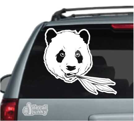 Panda Bear Head Car Window Decals & Stickers | Decal Junky