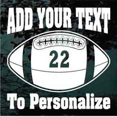 Football Team Arched Bach Text Car Decals & Stickers | Decal Junky