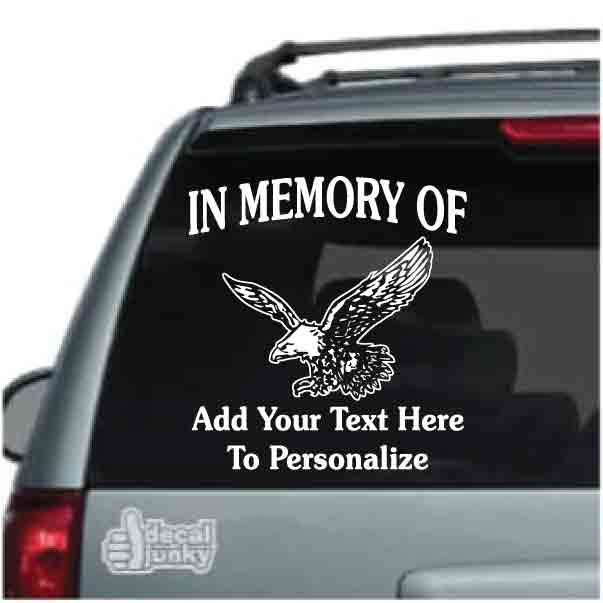 In Memory Of Flying Eagle Memorial Decals & Stickers | Decal Junky