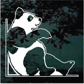 Panda Bear Corner Window Decals & Stickers | Decal Junky