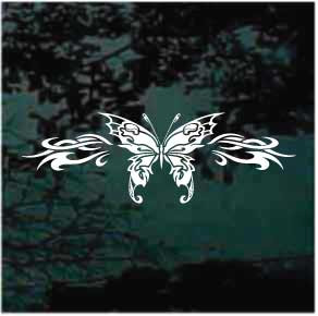 Lacy Tribal Butterfly Design Decal & Window Sticker | Decal Junky
