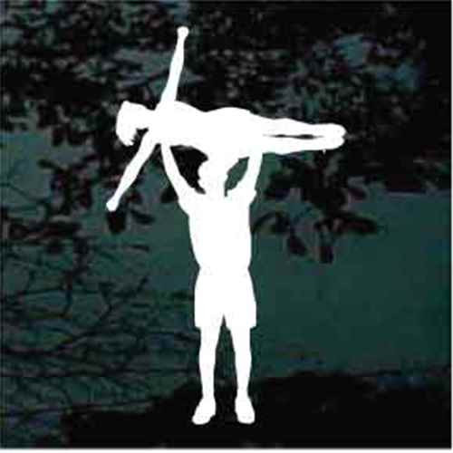 Cheerleader Lift Stunt Decals Stickers for Cars Trucks Windows