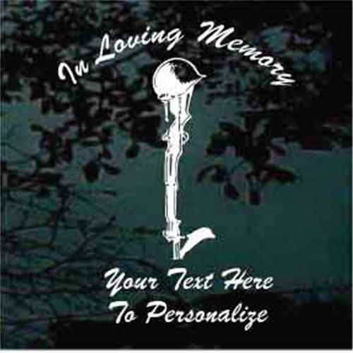 Fallen Soldier Memorial Car Window Decals Stickers Decal Junky