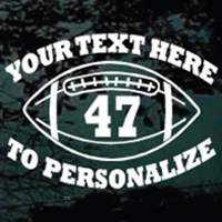 Football Outline Football Team Car Decals & Stickers | Decal Junky