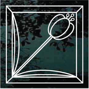 Decorative Square Tulip Window Tile Decals | Decal Junky