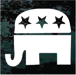 Republican Elephant Decals & Car Window Stickers | Decal Junky