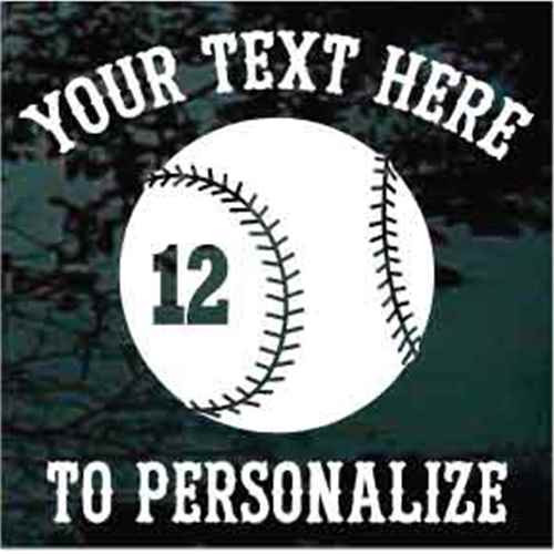 Personalized Baseball Car Decals & Window Stickers | Decal Junky