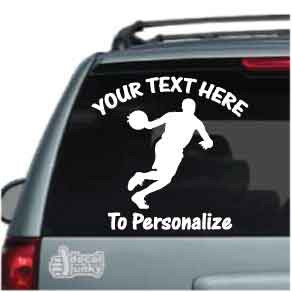 Silhouette Basketball Player Car Decals & Stickers | Decal Junky