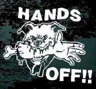 Hands Off Dog Window Decal and Car Sticker