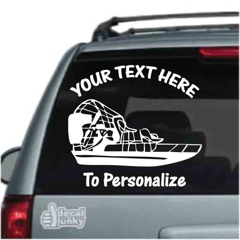 Airboat Car Window Decals & Stickers Personalized | Decal Junky