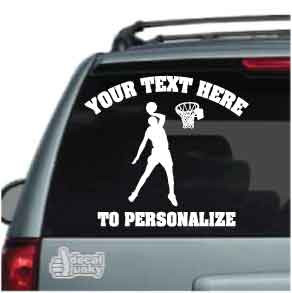 Basketball Player & Goal Car Decals & Window Stickers | Decal Junky