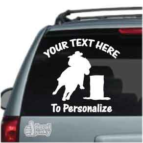 Barrel Racing Silhouette Car Window Decals & Stickers | Decal Junky