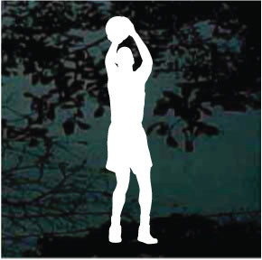 Player Shooting Basketball Goal Car Decals & Stickers | Decal Junky
