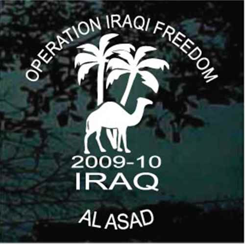 Operation Iraqi Freedom Car Window Decals & Stickers | Decal Junky
