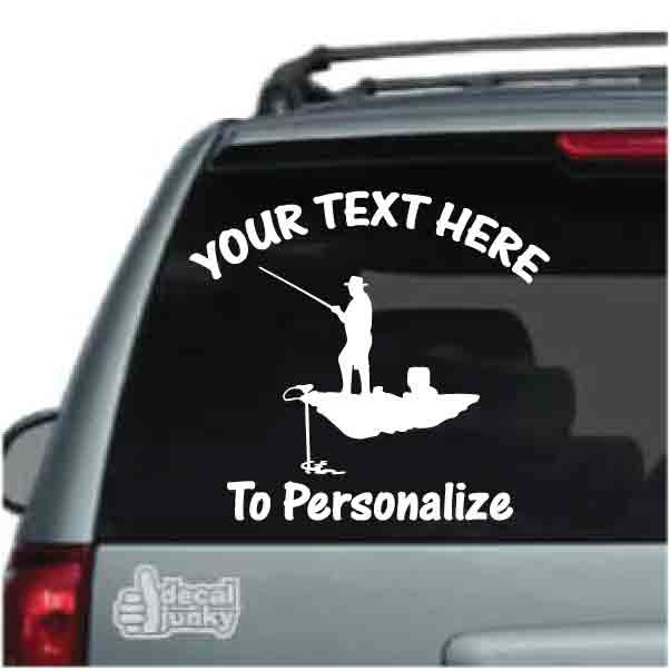 Bass Fisherman Trolling Decals & Car Window Stickers | Decal Junky