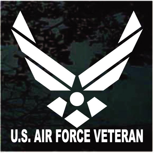 Air Force Veteran Car Window Decals & Stickers | Decal Junky