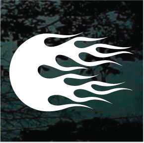 Round Edge Auto Flame Decals & Car Window Stickers | Decal Junky