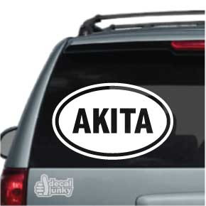 Oval Akita Car Decals & Window Stickers Customized | Decal Junky
