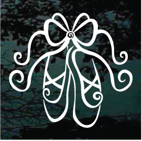 Decorative Ballet Slippers Car Decals & Window Stickers | Decal Junky