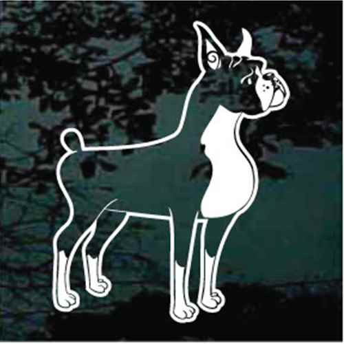 Funny Boxer Cartoon Car Decals & Window Stickers | Decal Junky
