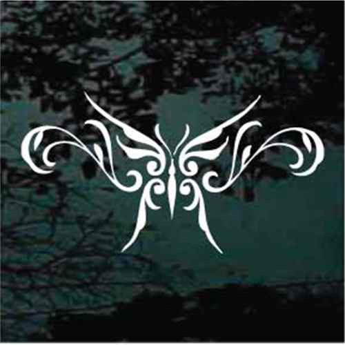 Delicate Tribal Butterfly Tattoo Car Decals Stickers | Decal Junky