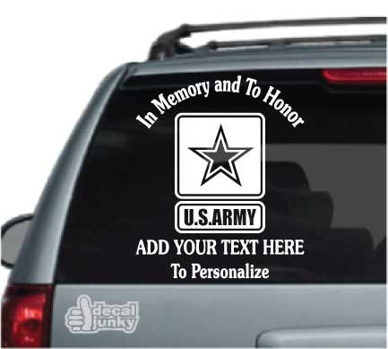 U.S. Army Veteran Memorial Car Window Decals | Decal Junky