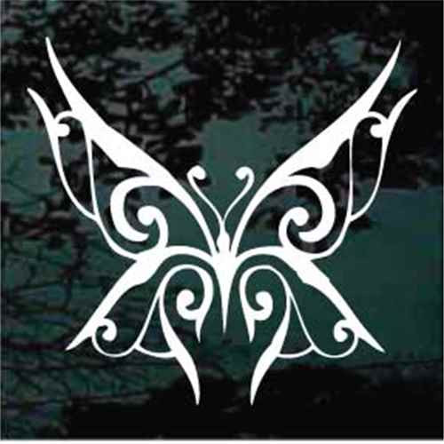 Ornamental Tribal Butterfly Car Decals & Window Stickers | Decal Junky