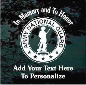 US Army National Guard Memorial Car Window Decals | Decal Junky