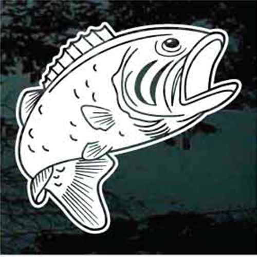 Solid Bass Fish Decals & Car Window Stickers | Decal Junky