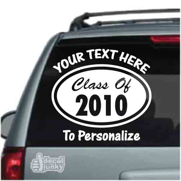 Graduation Class Oval Car Window Decals & Stickers | Decal Junky