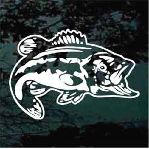Realistic Bass Fish Swimming Decals & Stickers | Decal Junky