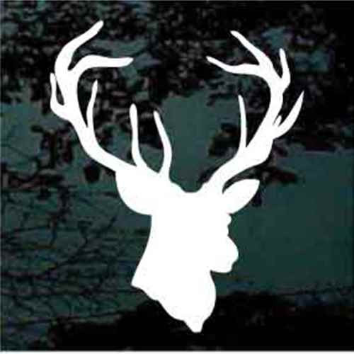 Deer Head Decals - Whitetail Deer Head - DecalJunky