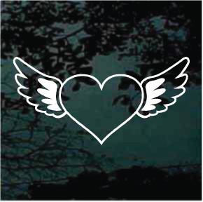 Heart With Angel Wings Car Window Decals & Stickers | Decal Junky