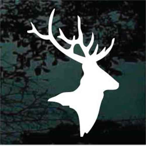 Buck Head Silhouette Decals Car Window Stickers | Decal Junky Stick 'Em Up!