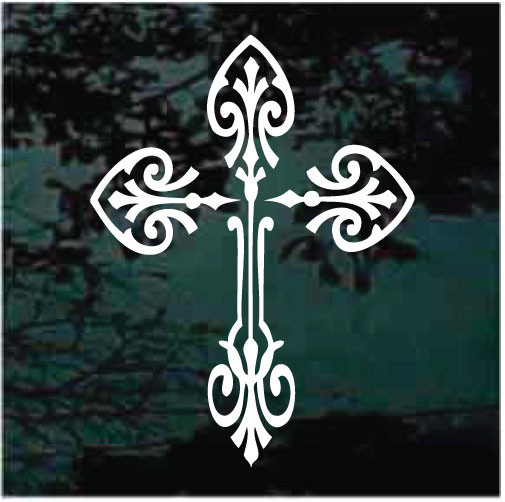 Decorative Christian Cross Car Decals & Window Stickers | Decal Junky