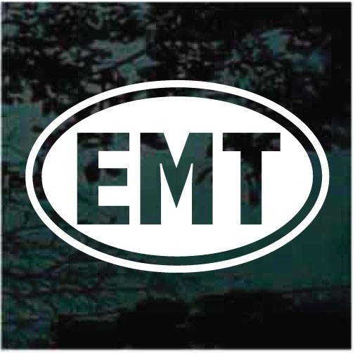 EMT Oval Car Decals & Stickers | Decal Junky