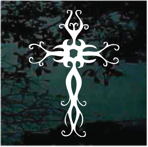 Ornamental Christian Cross Decals & Stickers | Decal Junky