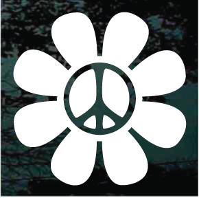 Peace Flower Decal & Window Sticker