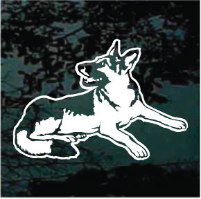 German Shepherd Down Decals & Car Window Stickers | Decal Junky