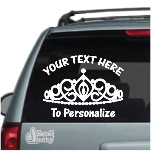 Decorative Jeweled Crown Tiara Car Decals & Stickers | Decal Junky