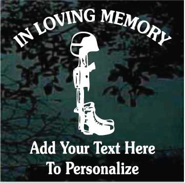 Solid Soldier M16 Memorial Car Window Decals | Decal Junky