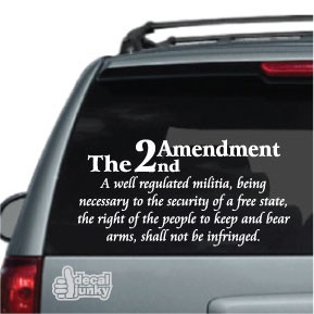 2nd Amendment Car Decals & Window Stickers | Decal Junky
