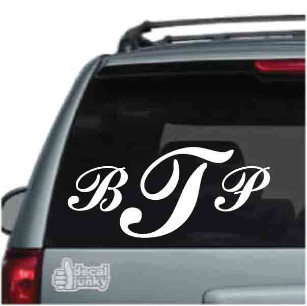 Commercial Script Monogram Decals & Window Stickers | Decal Junky