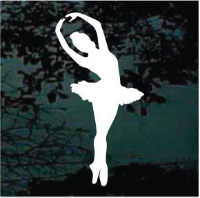 Dancing Ballerina Silhouette Car Decals & Stickers | Decal Junky
