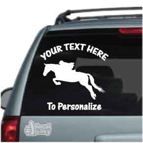 Horse High Jump With Rider Decals & Window Stickers | Decal Junky
