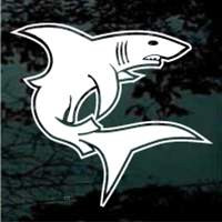 Shark Swimming Cartoon Car Decals & Window Stickers | Decal Junky
