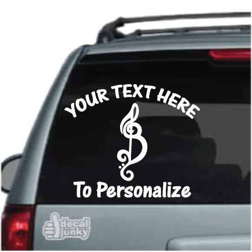 Custom Musical Notes Design Car Window Decals | Decal Junky
